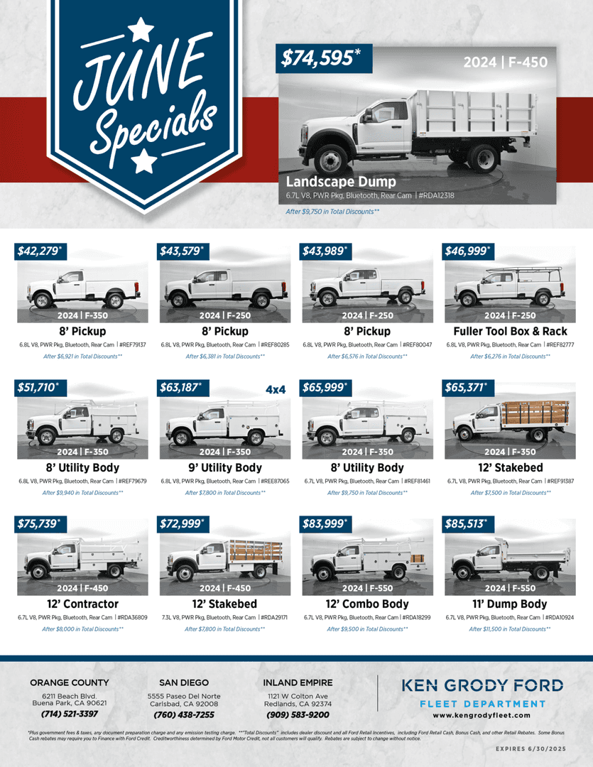 Specials - Ken Grody Fleet