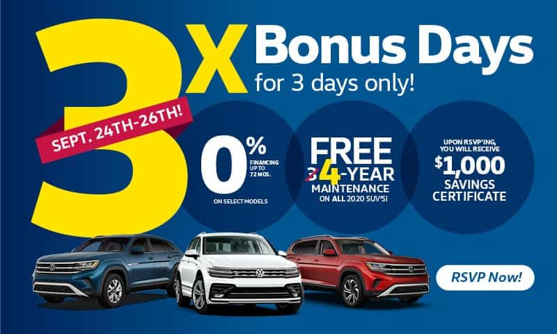 3x Bonus Event | Grande Prairie Volkswagen