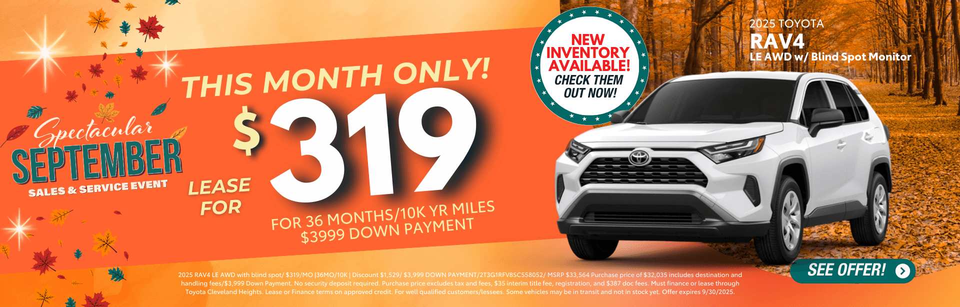 Current New Toyota Specials Offers | Toyota Cleveland Heights